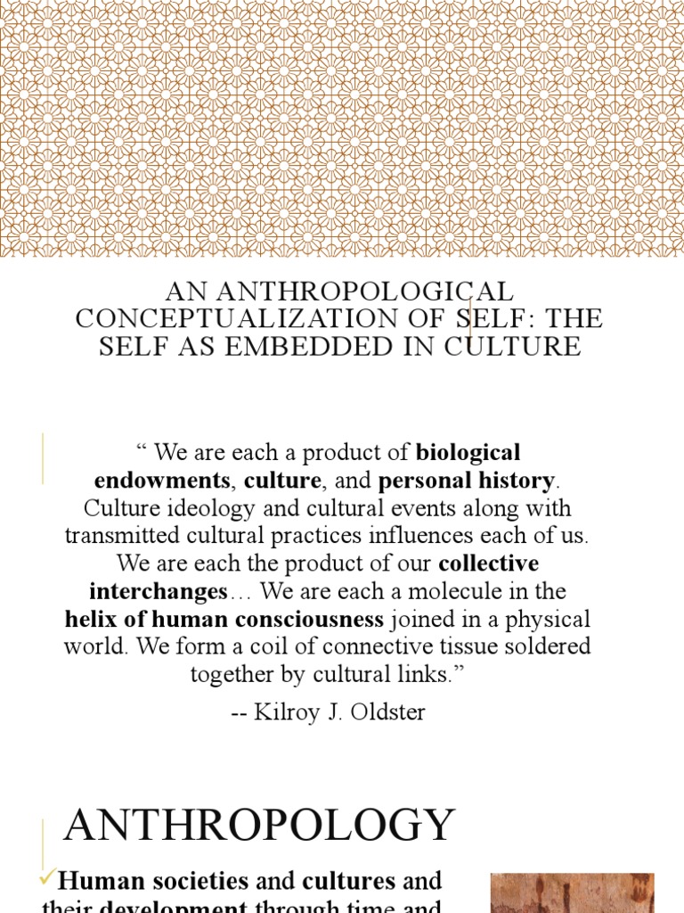 An Anthropological Conceptualization of Self: The Self As Embedded in ...