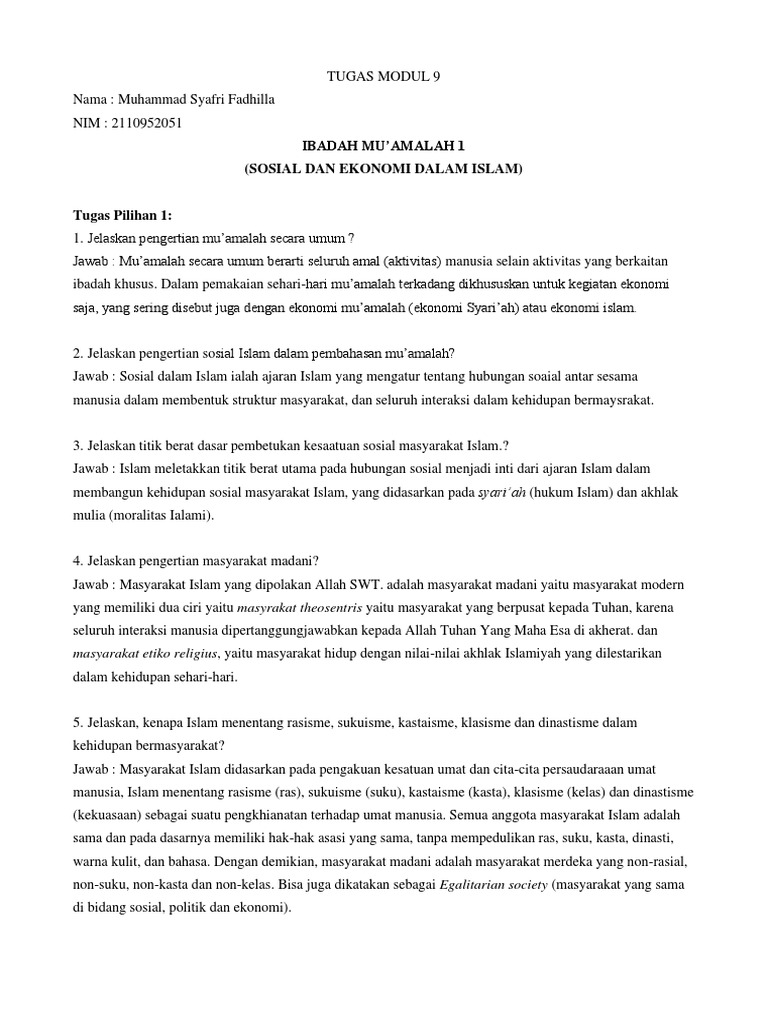 Muhammad Syafri Fadhilla - Tugas Modul9 | PDF