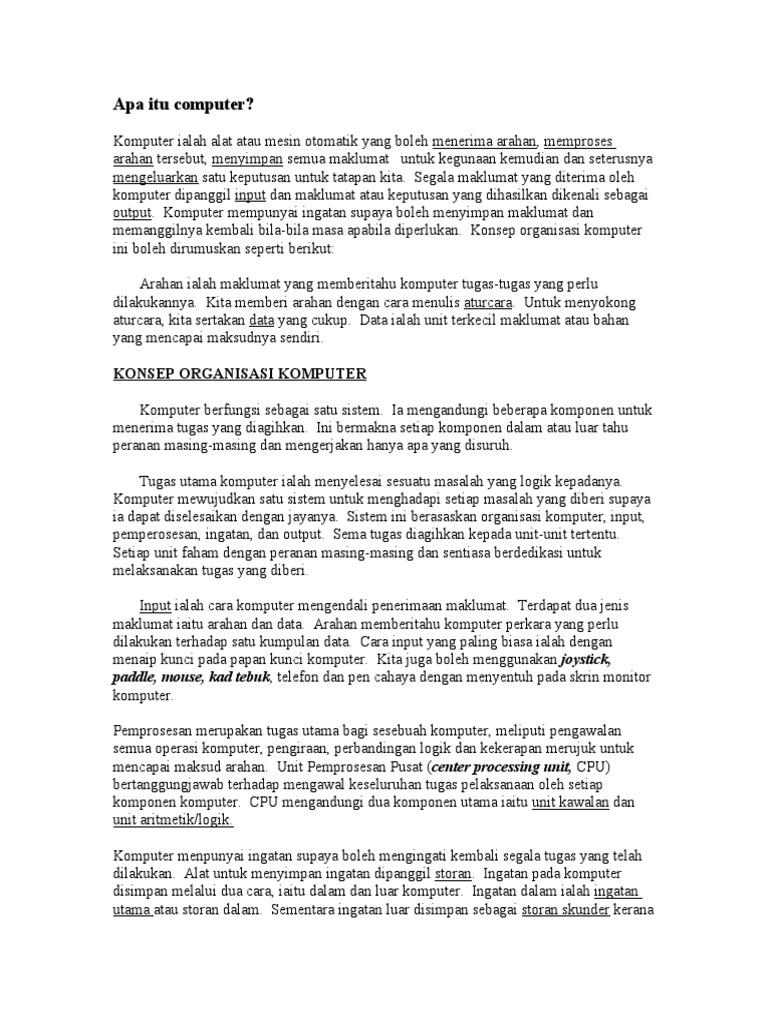 Apa Itu Komputer | PDF