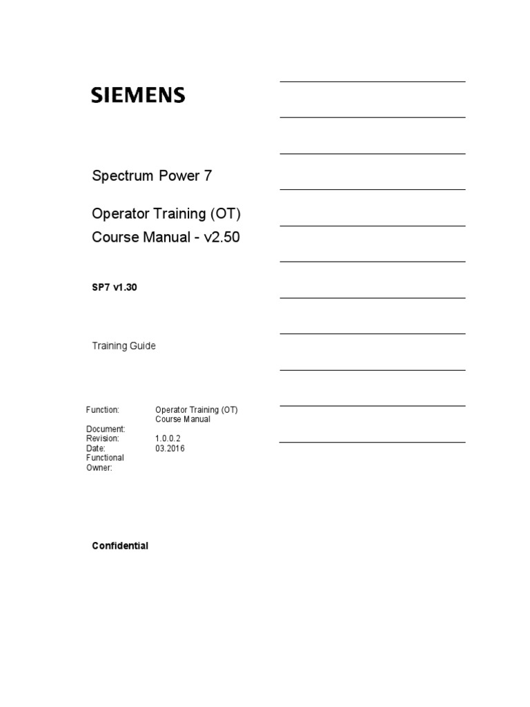Spectrum Power 7 Operator Training (OT) Course Manual - v2.50 | PDF ...