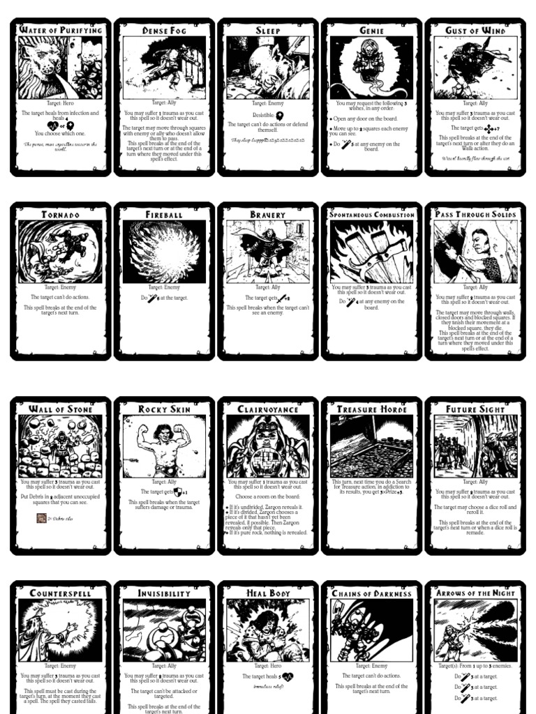 Heroquest Hero Spells Nado S Revision 187939 | PDF