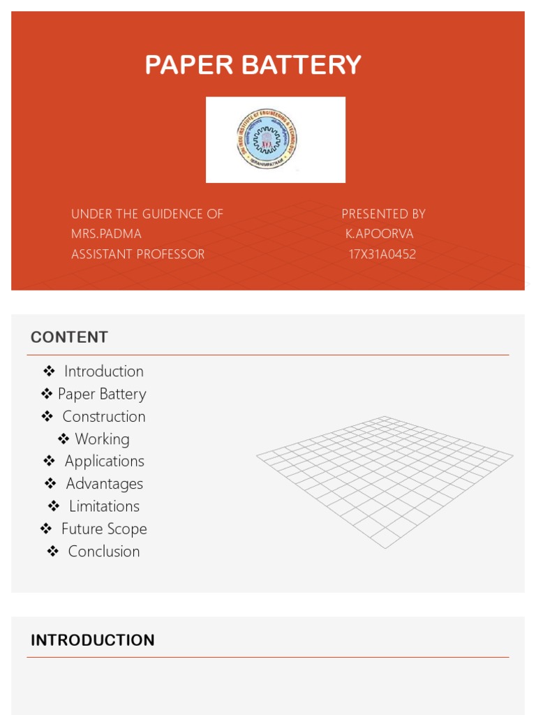 Paper Battery | PDF | Anode | Cathode