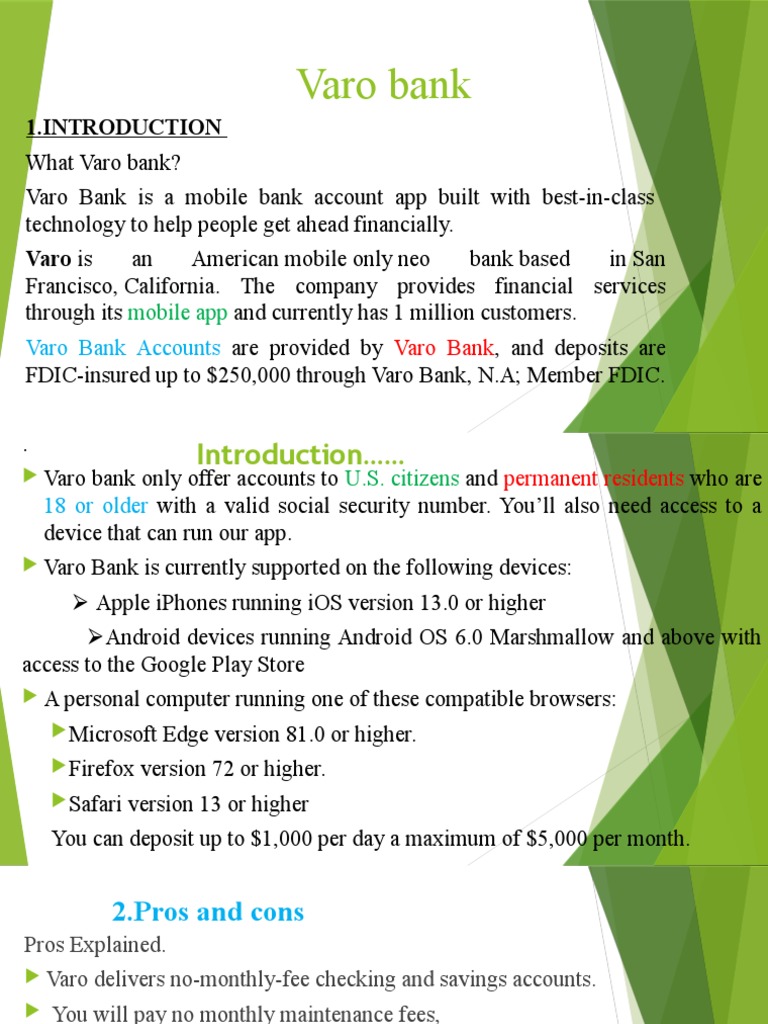 Varo Bank | PDF | Banks | Transaction Account