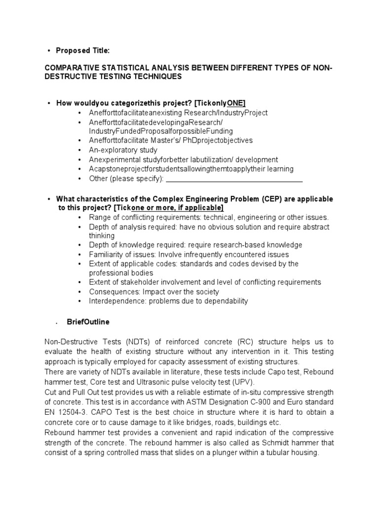 NDT Techniques Comparison Study | PDF | Nondestructive Testing | Evaluation