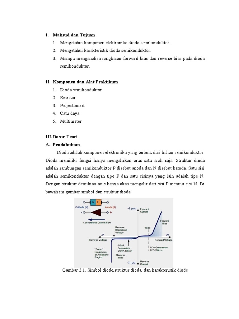 Elektronika 1 Modul 3 - TUGAS PENDAHULUAN | PDF