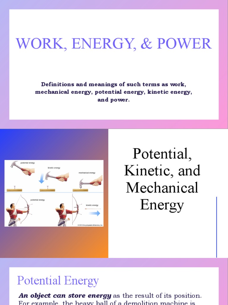 General Physics 1 Lesson-8.1 | PDF | Potential Energy | Kinetic Energy