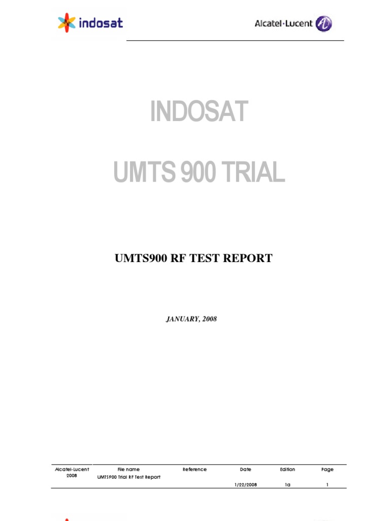 UMTS900 Trial RF Test Report Ed1a | PDF | Electromagnetic Interference ...