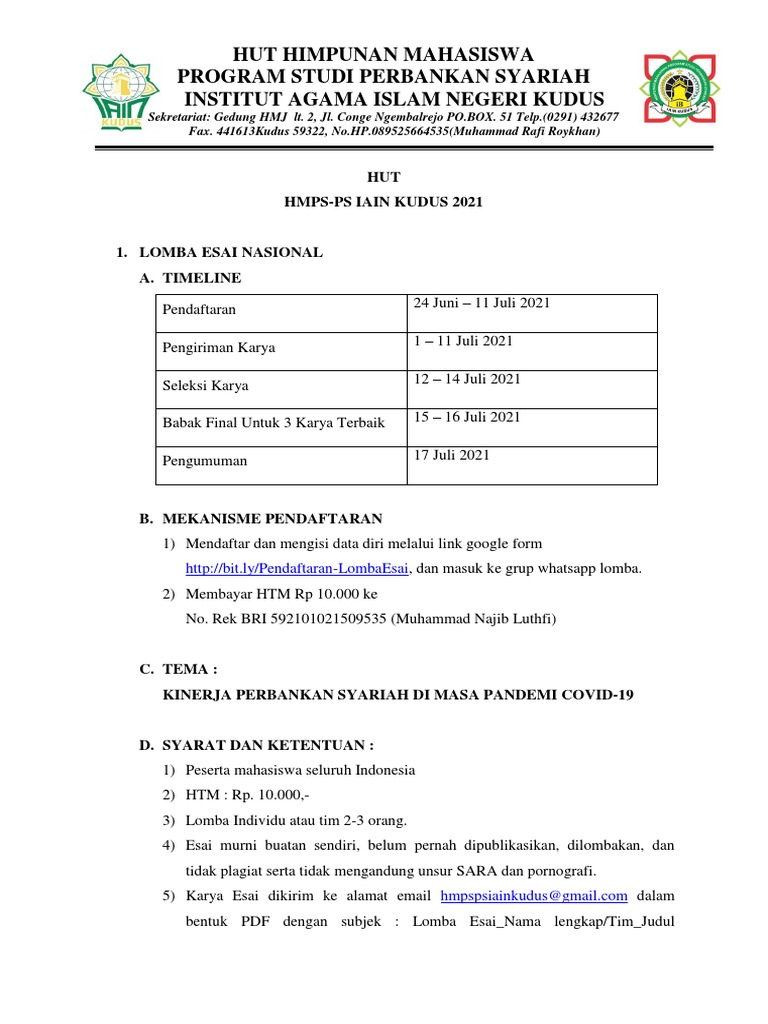 Panduan Lomba Esai Nasional Pdf