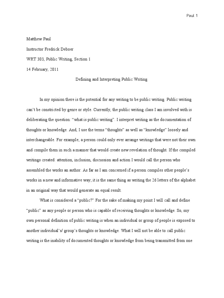 What Is Public Writing | PDF | Attention | John Adams