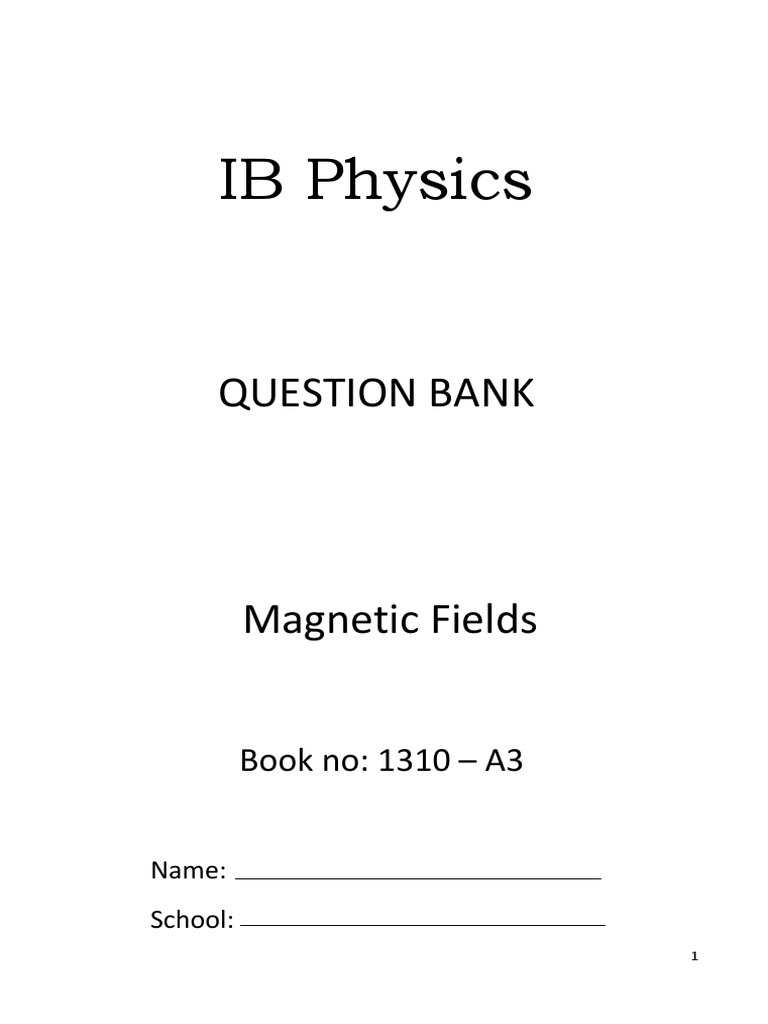IB Physics: Question Bank | PDF