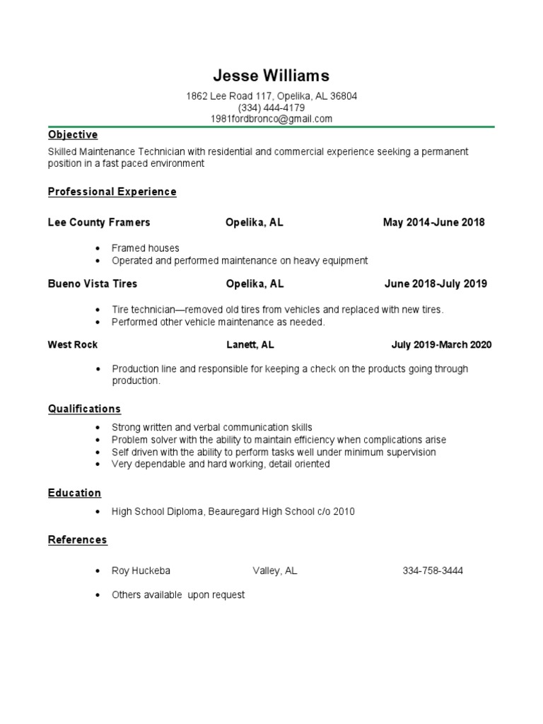 Jesse Williams Resume11 | PDF