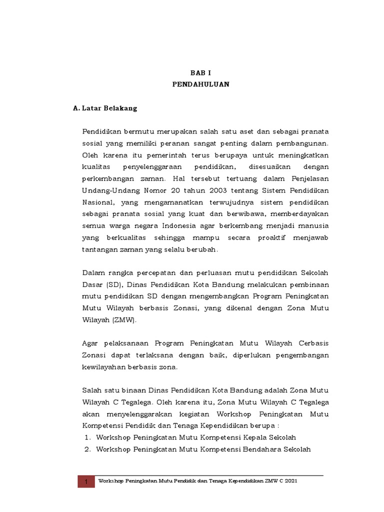 Proposal WS KS, OP, Bendahara | PDF