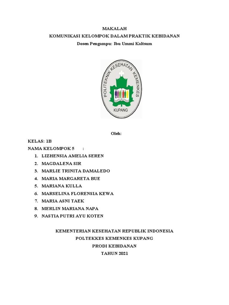 Komunikasi Kelompok dalam Kebidanan | PDF