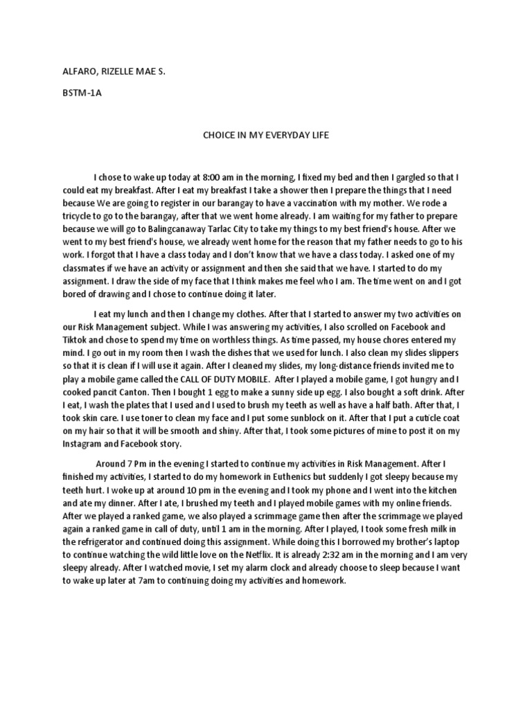 Alfaro, Rizelle Mae S. Bstm-1A | PDF