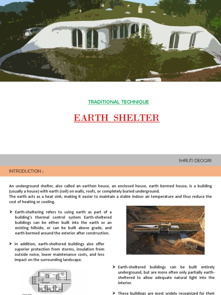 Earth Shelter: Traditional Technique | PDF | Building Insulation | Concrete