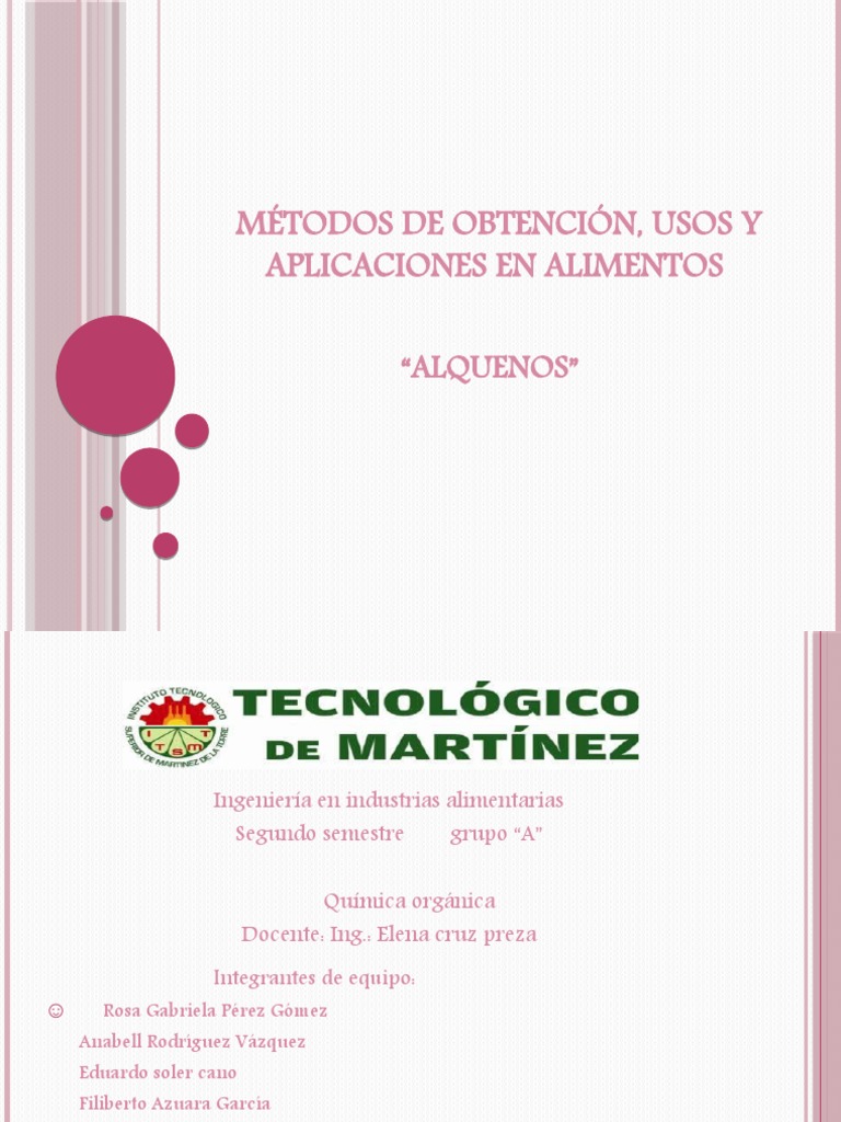 Métodos de Obtención, Usos y Aplicaciones en | PDF