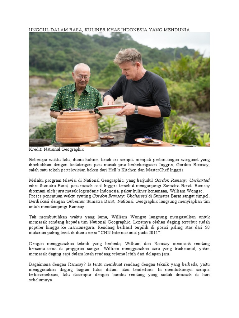 Artikel Majalah Kuliner - Tasya | PDF
