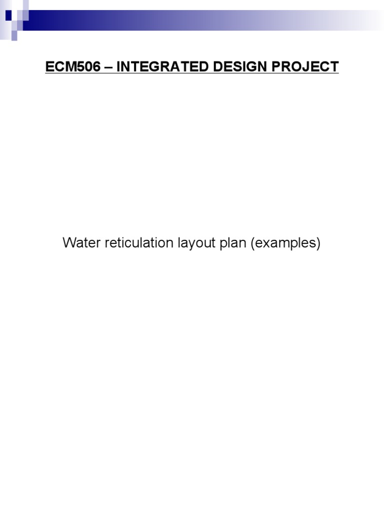 Week 12 - Water Supply - Layout Plan & Detailing | PDF | Science ...