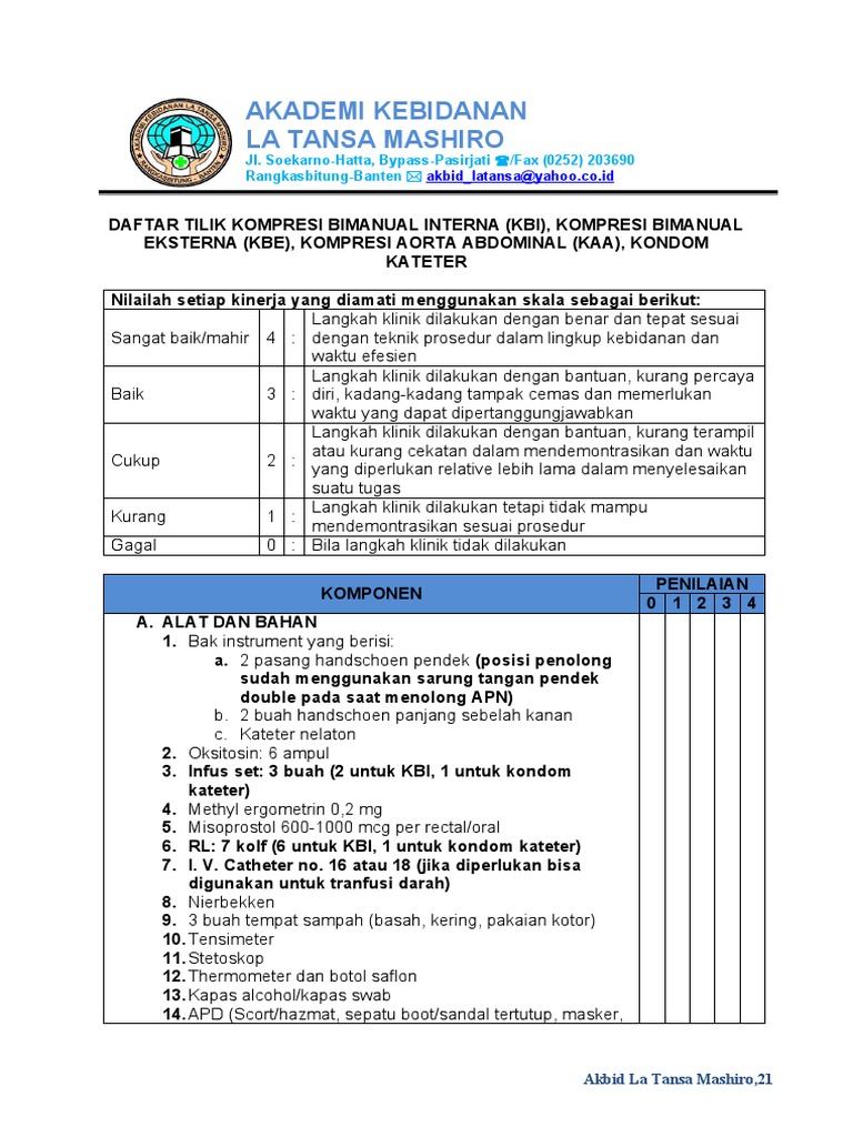 KBI-KBE-KAA-kondom Kateter 2021 New (AMINAH) | PDF