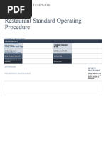 Restaurant Standard Operating Procedure | PDF | Wellness