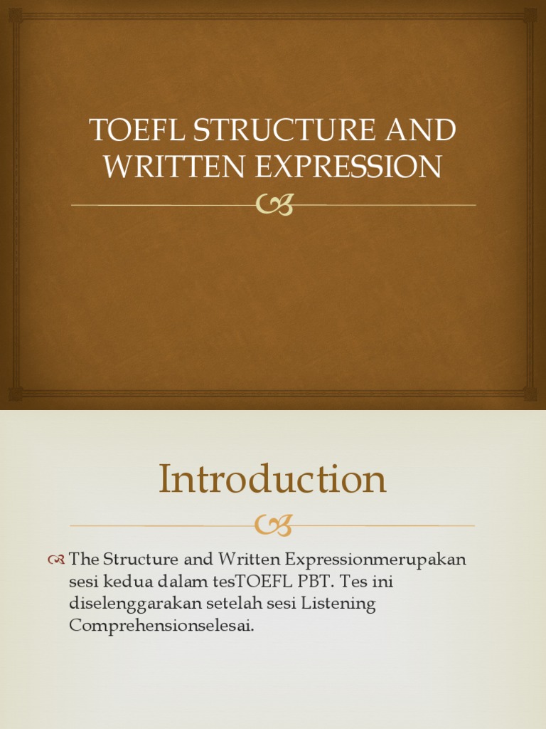 TOEFL Structure and Written Expression | PDF