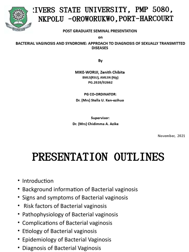 Zenith PowerPoint Presentation On Bacterial Vaginosis | PDF | Health Sciences | Immunology