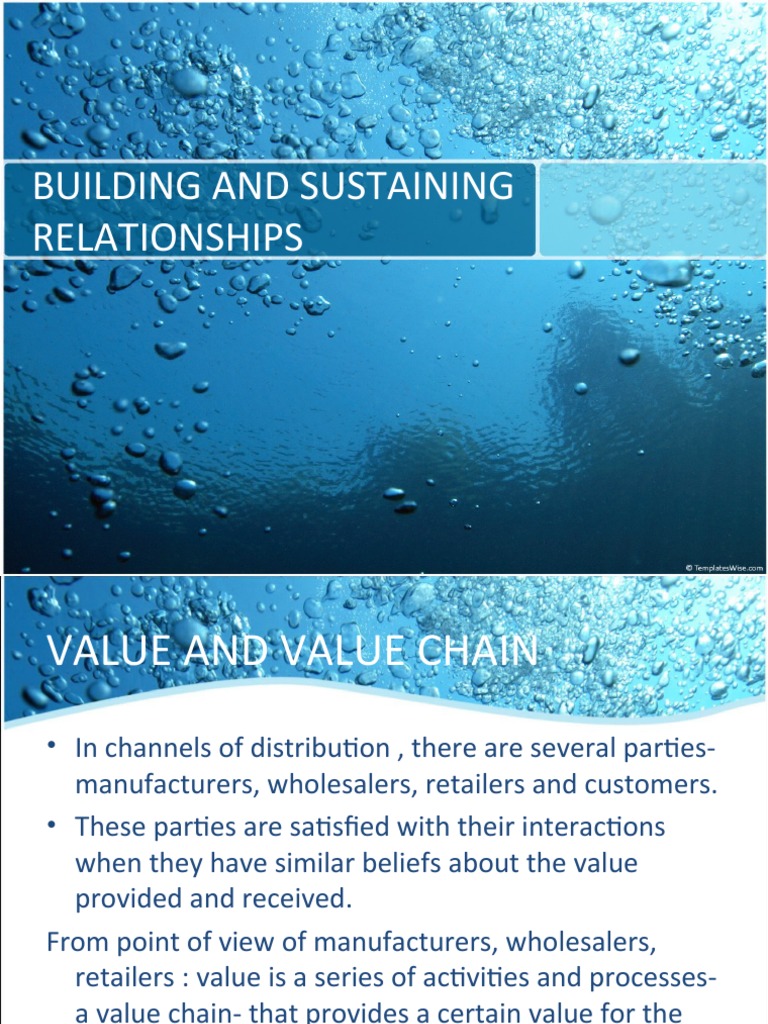 Building and Sustaining Relationships | Download Free PDF | Retail ...