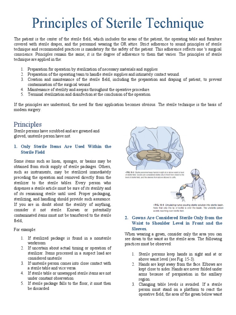 Principles of Sterility | PDF | Surgery | Medicine