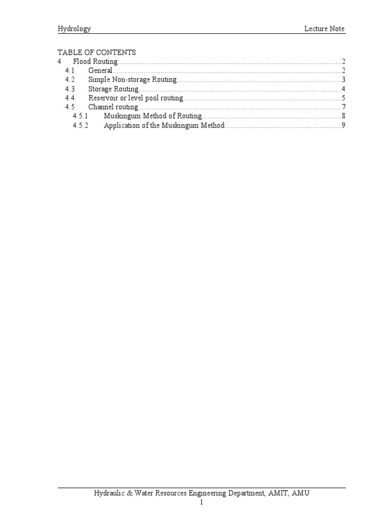 Chapter 8 Flood Routing | PDF | Flood | Hydrology