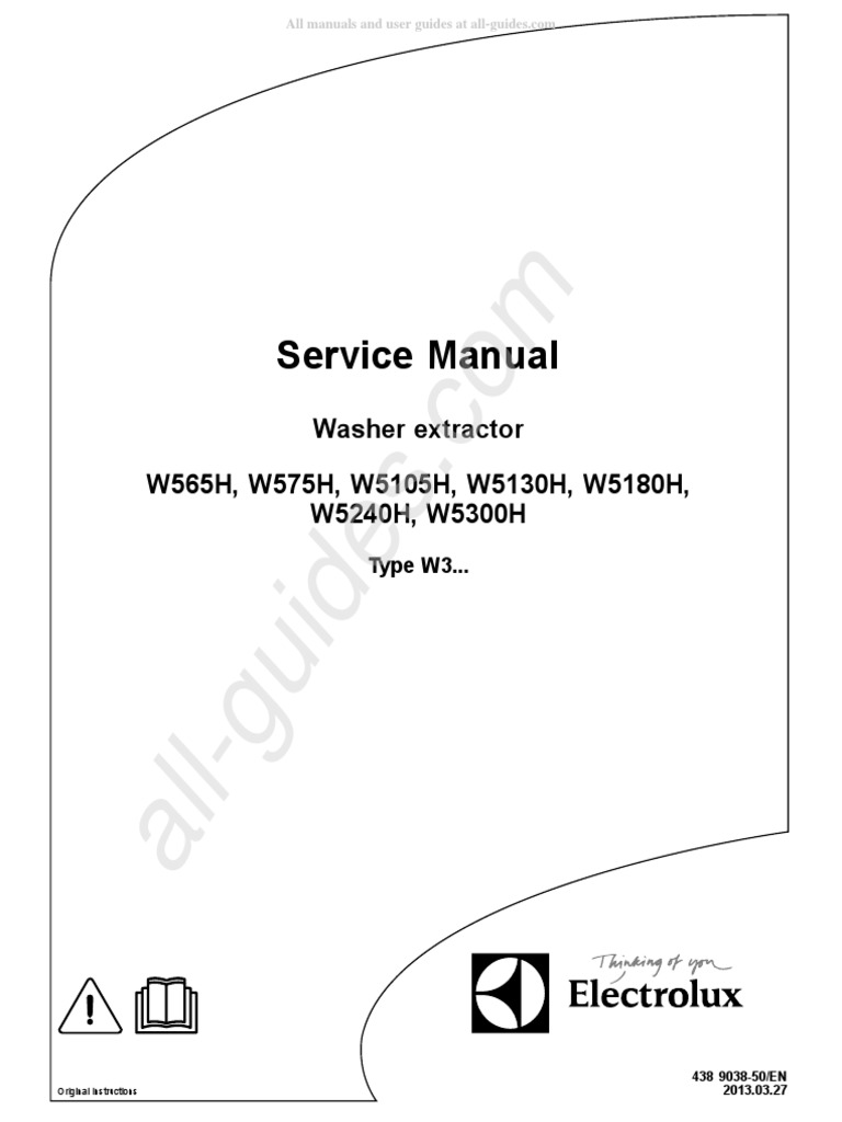 Electrolux Washer Extractor Service Manual | PDF | Electric Motor ...