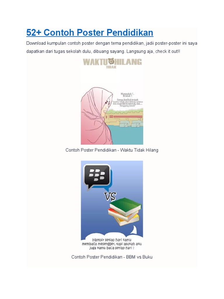 52+ Contoh Poster Pendidikan | PDF