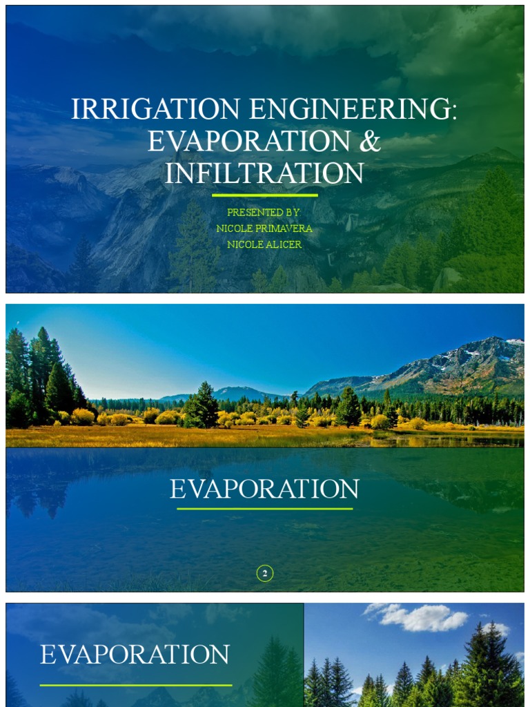 An Overview of Evaporation, Infiltration, and Measurement Techniques ...