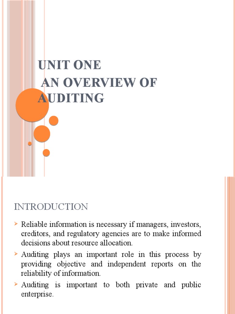 Auditing CH 1 | PDF | Audit | Internal Audit