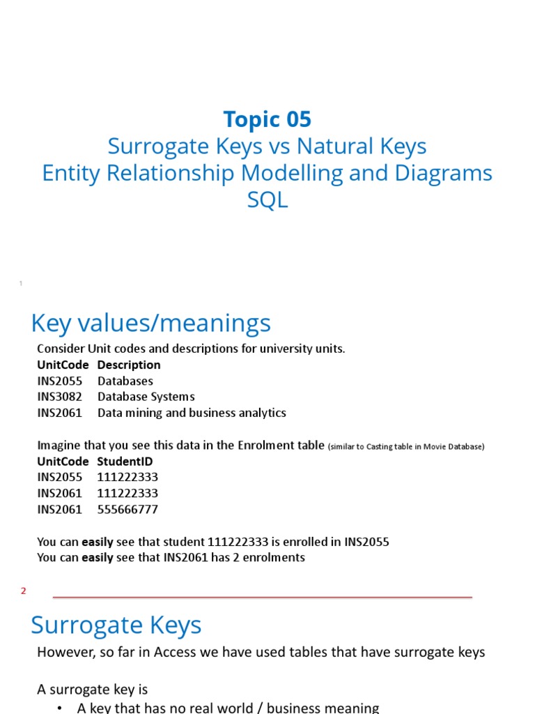 Topic 5 - ERD & SQL 1 | PDF | Relational Database | Relational Model