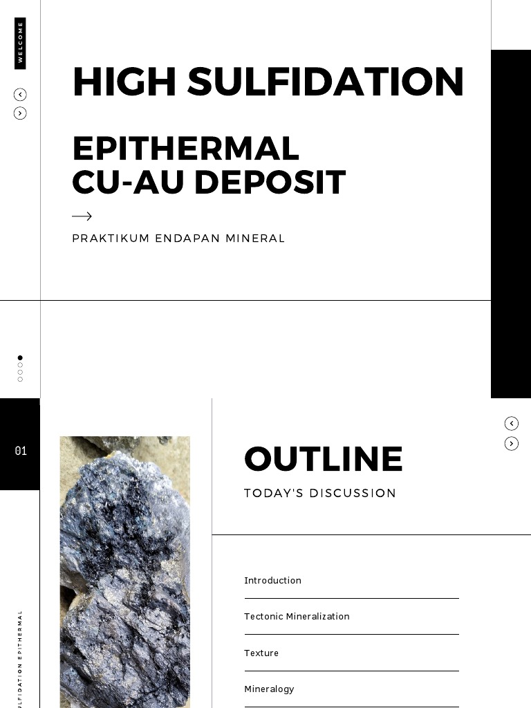 High Sulfidation Epithermal Cu-Au Deposit | PDF | Minerals | Volcano