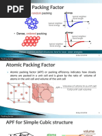 APF Calculation for Crystal Structures | PDF