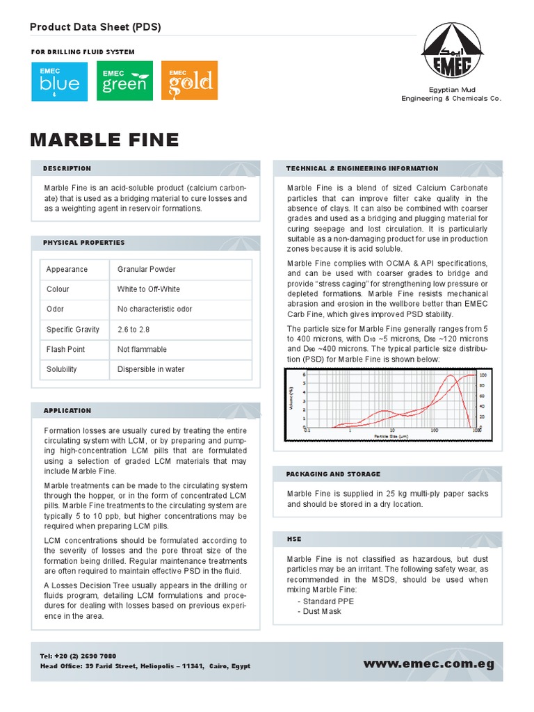 Marble Fine: Product Data Sheet (PDS) | PDF | Marble | Soil Mechanics