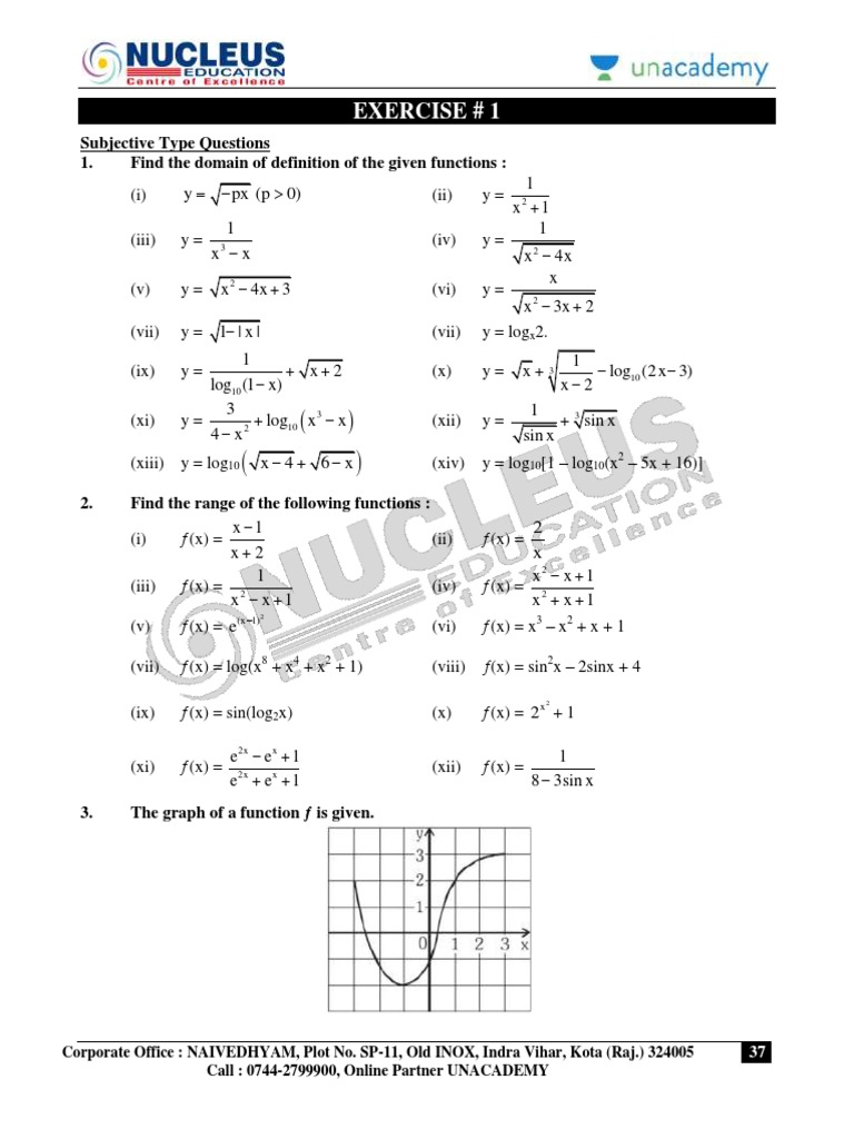 Analysis of Functions through Graphical Representations and Numerical Examples | PDF | Function ...