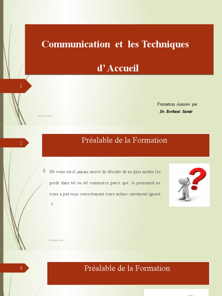 Techniques de Communication Et D'acceuil | PDF | la communication | Communication non verbale