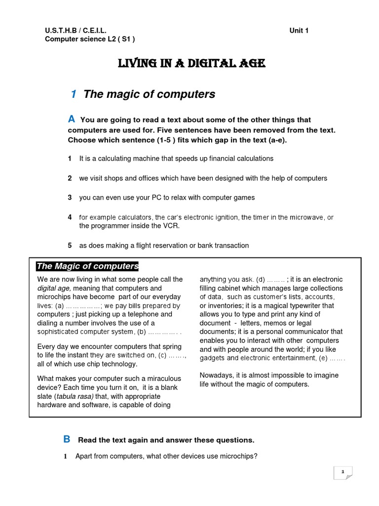 Living in A Digital Age: The Magic of Computers | PDF | Windows Vista ...