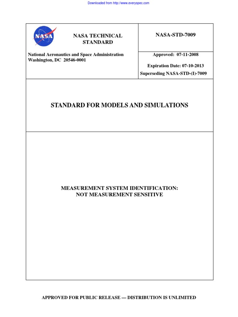 Nasa-Std-7009 Standard For Models and Simulations | PDF | Conceptual ...