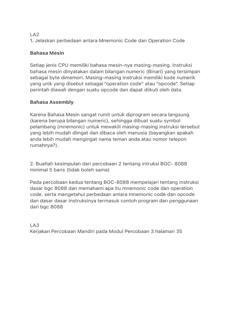 LA2-LA3-LP4 Mikroprosesor | PDF