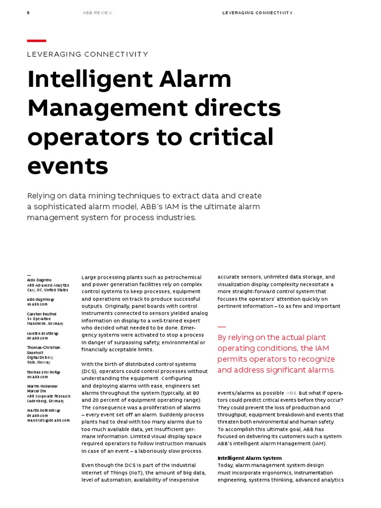 Intelligent Alarm Management Directs Operators To Critical Events | PDF ...