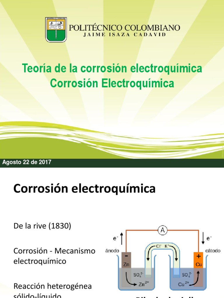 Unidad 2.1-Teoría de La Corrosión Electroquímica-1 | PDF | Corrosión | Electroquímica