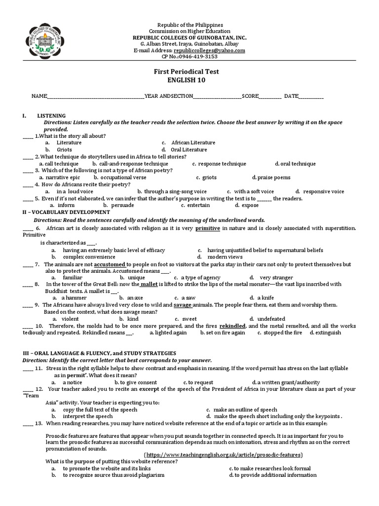 Grade 8 1st Quarter English | PDF | Haiku