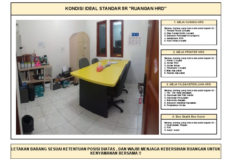 Layout Ruangan HRD Berstandard 5R | PDF