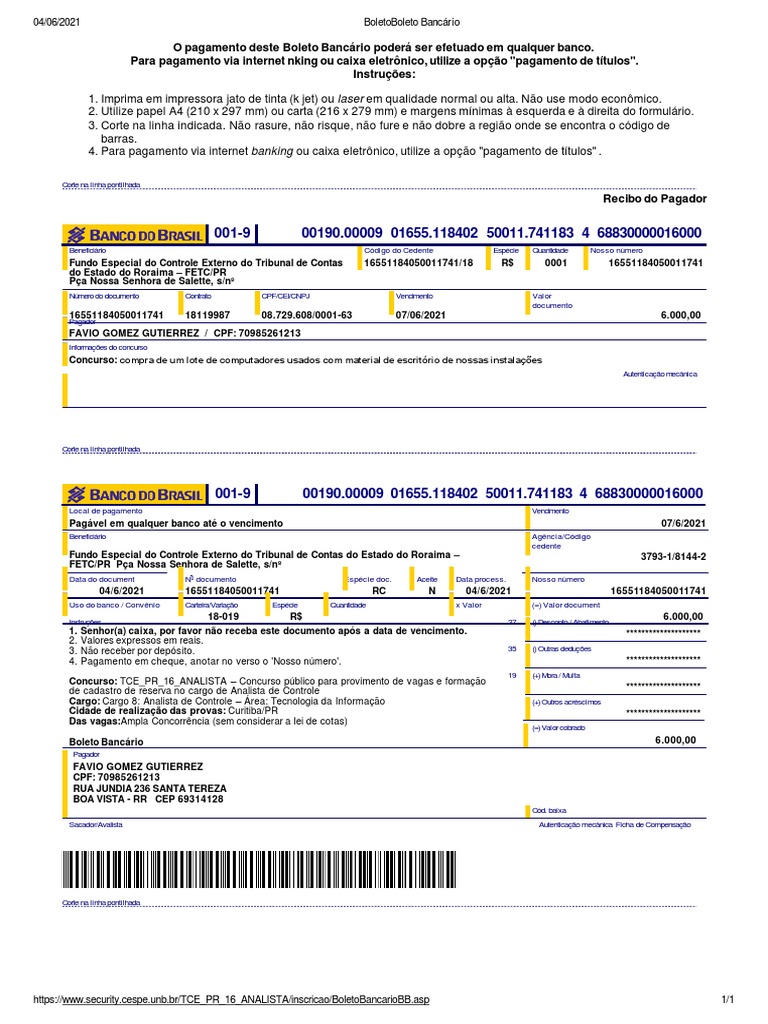Boleto Boleto Bancario | PDF | Bancos | Serviços financeiros