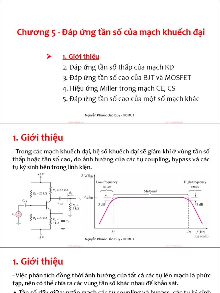 Mach Dien Tu - Nguyen Phuoc Bao Duy - Chuong5 Dap Ung Tan So Cua Mach Khuech Dai ...