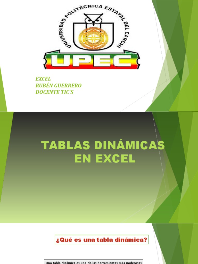 Guía completa para crear y personalizar tablas dinámicas en Excel | PDF | Microsoft Excel ...