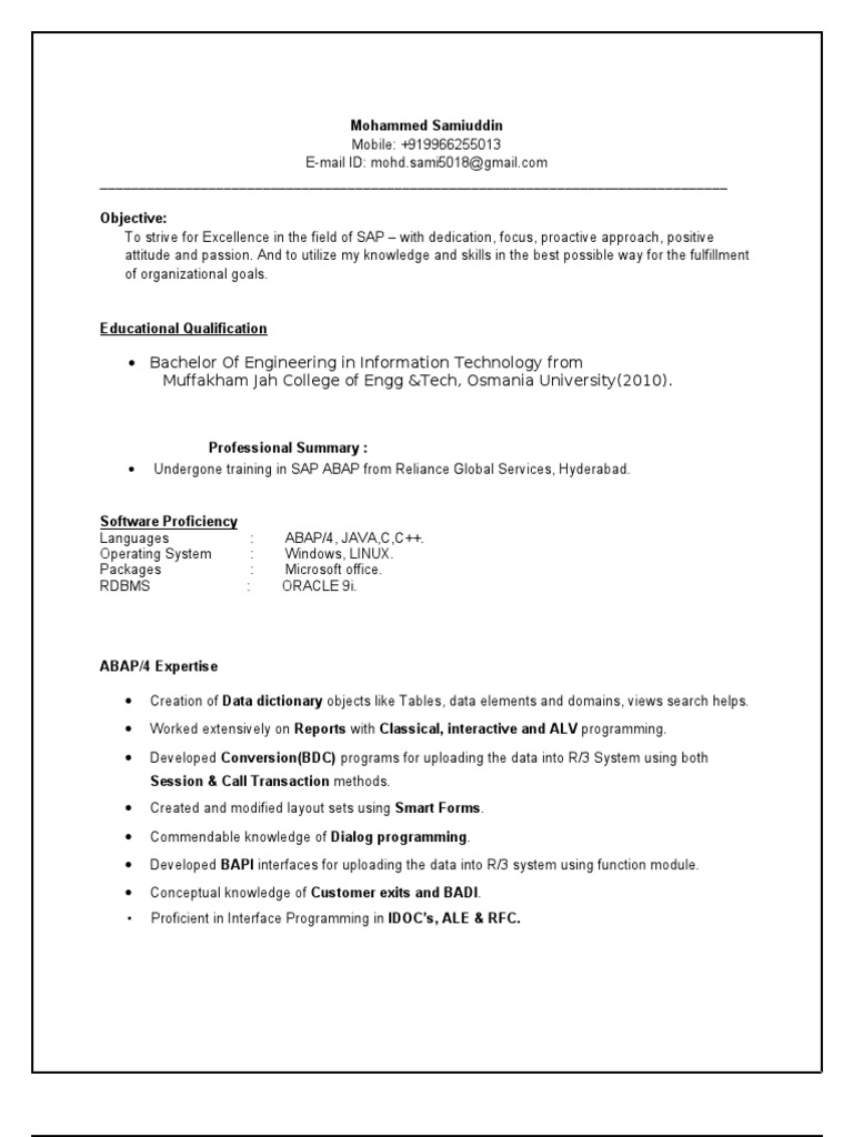 Sami Sap Resume | PDF | Invoice | Software Engineering